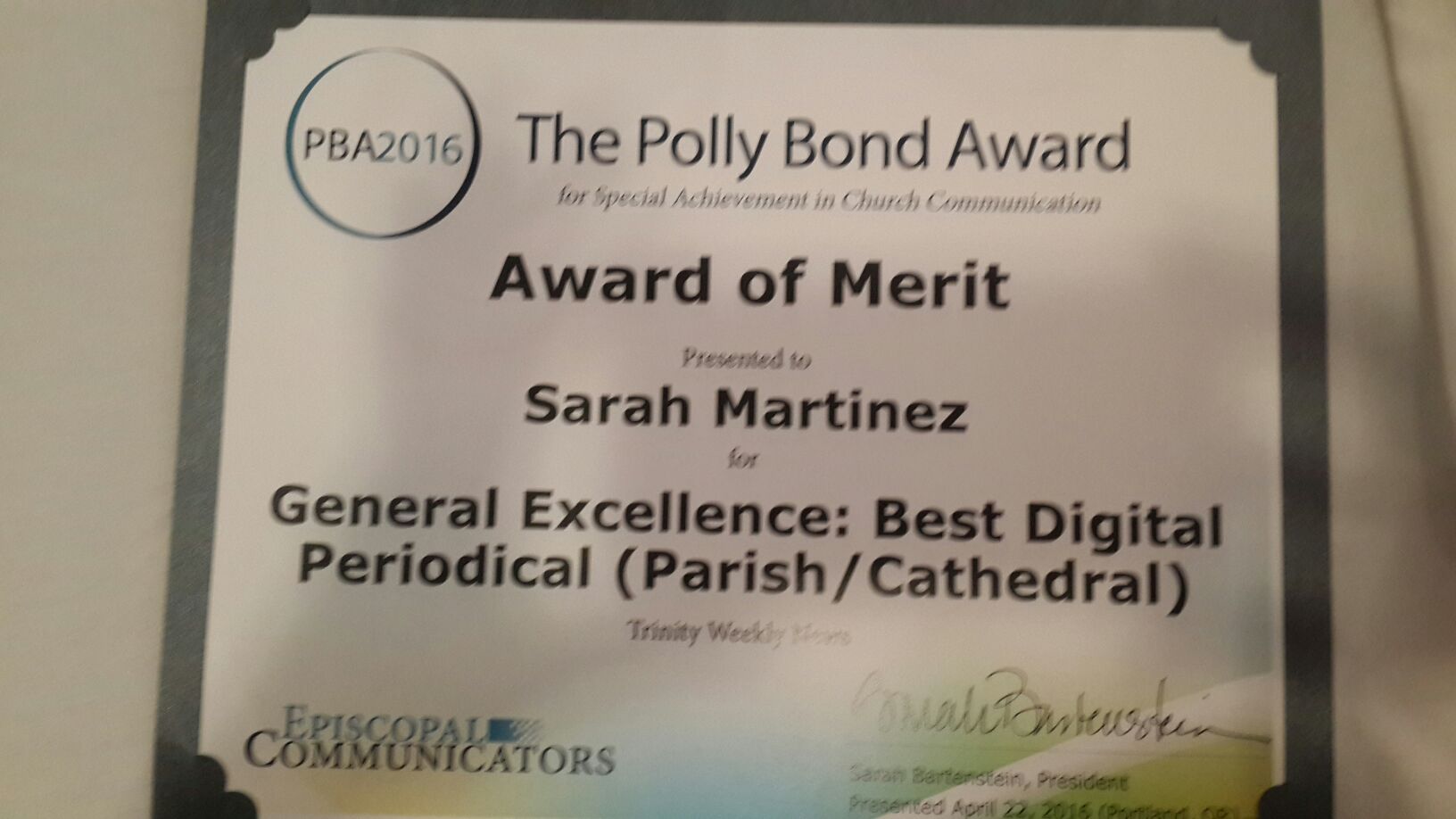 Trinity communicator Sarah Martinez wins Polly Bond Award - The North ...