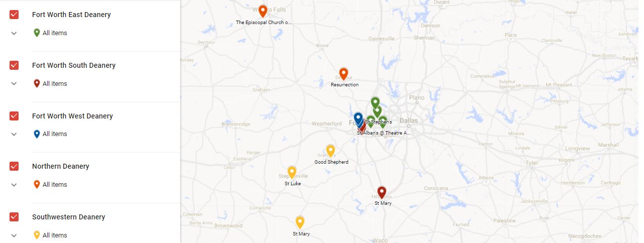 Deaneries - The North Region of the Episcopal Diocese of Texas