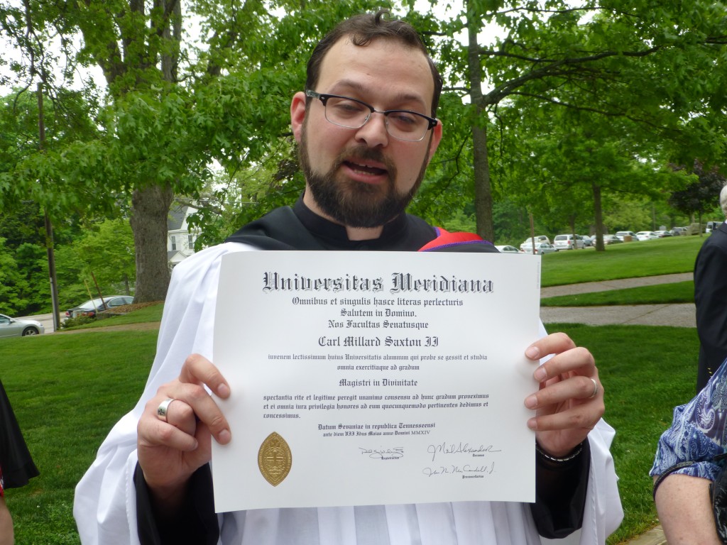 Seminarian Carl Saxton graduates from Sewanee - The North Region of the ...